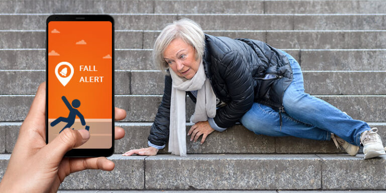Help Seniors with Fall Tracker Alert System - Safety Senior App